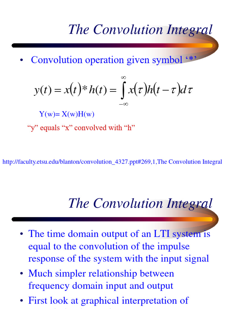 Convolution Integral Guide | PDF | Convolution | Signal Processing