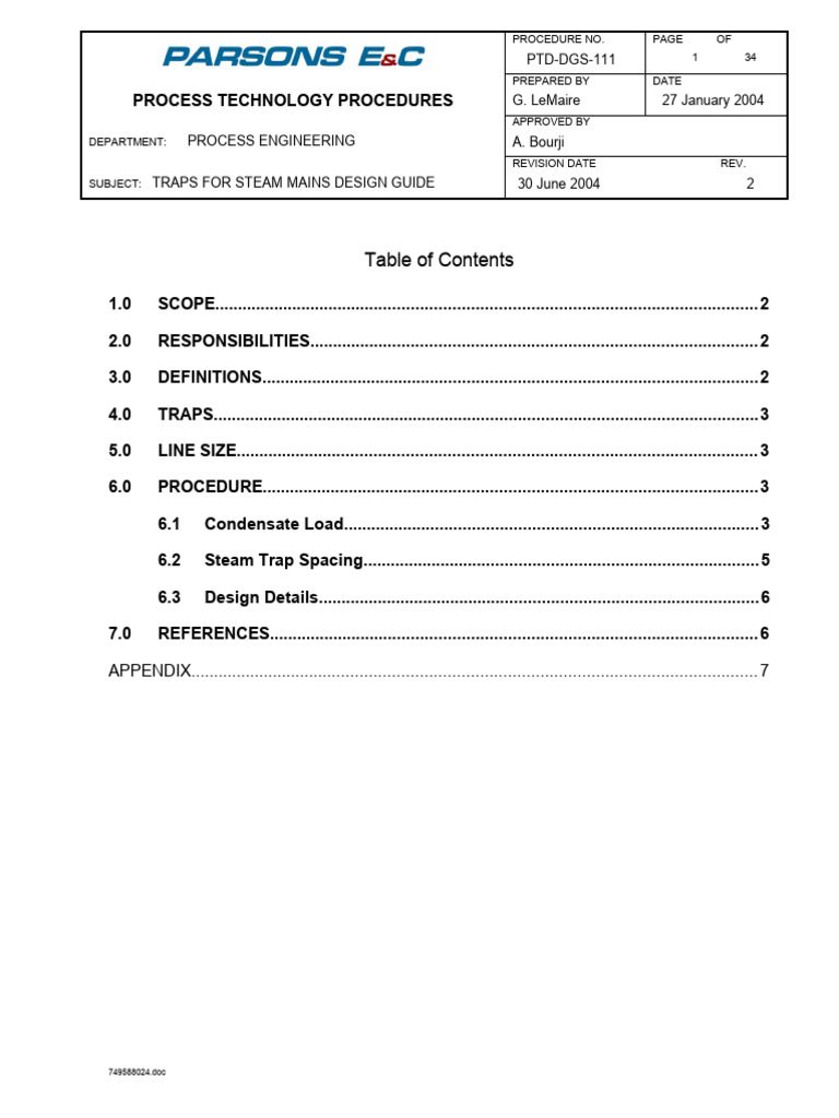 Traps For Steam Mains Design Guide | Download Free PDF | Transport ...