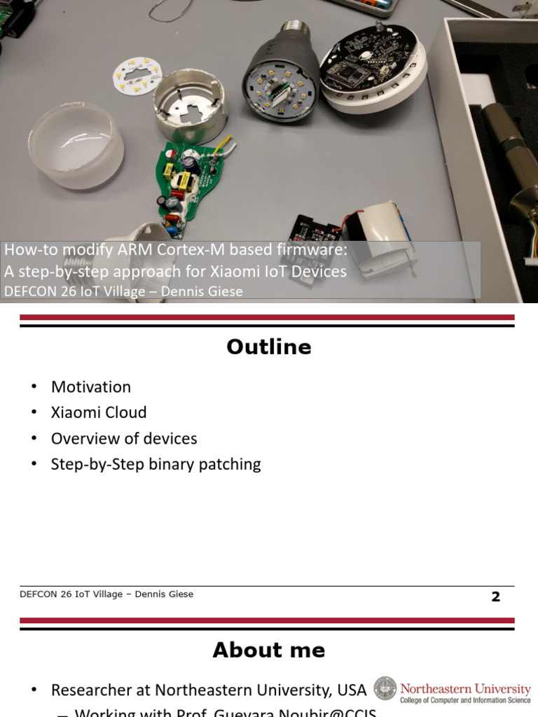 DEFCON26-IoT-Village How To Modify Cortex M Firmware-Xiaomi | PDF ...