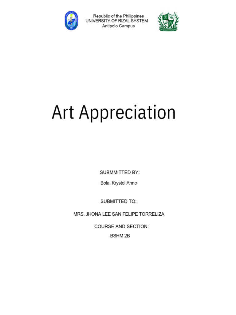 Art Appreciation Pdf 20240429 141036 0000 Pdf Paintings