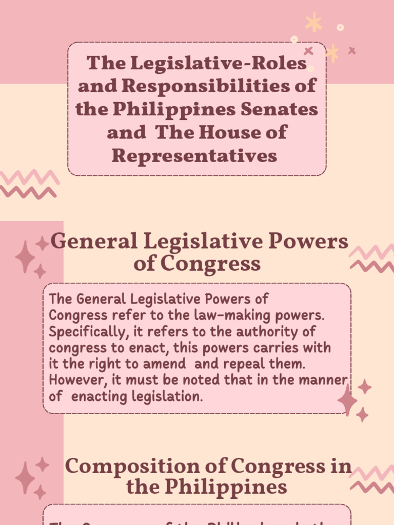The Legislative-Roles and Responsibilities of The Philippines Senates ...