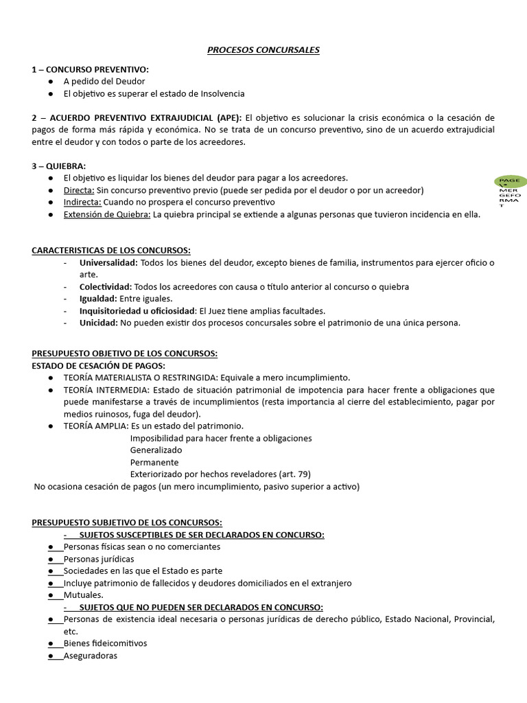 Resumen 1er Parcial - Docx - Documentos de Google | PDF | Bancarrota | Contabilidad