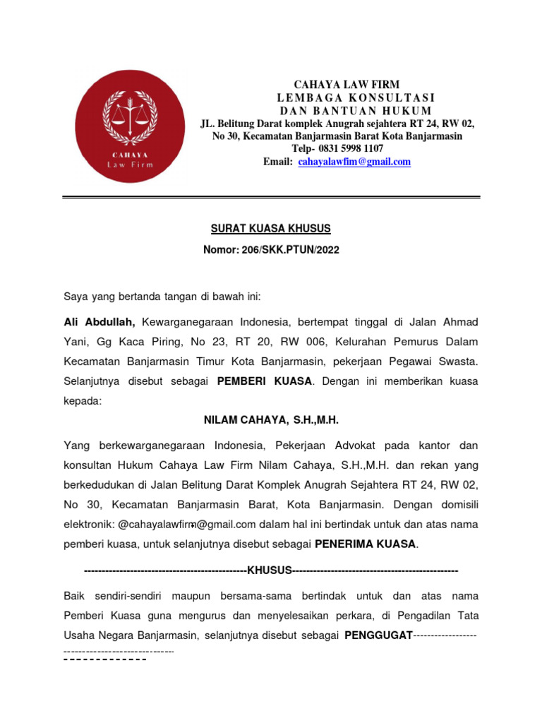 Contoh SK Ptun | PDF