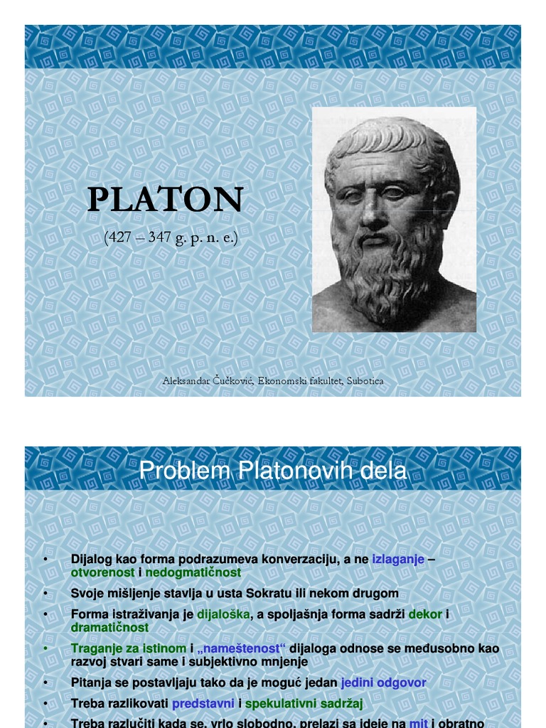 Aleksandar Cuckovic - Platon | PDF