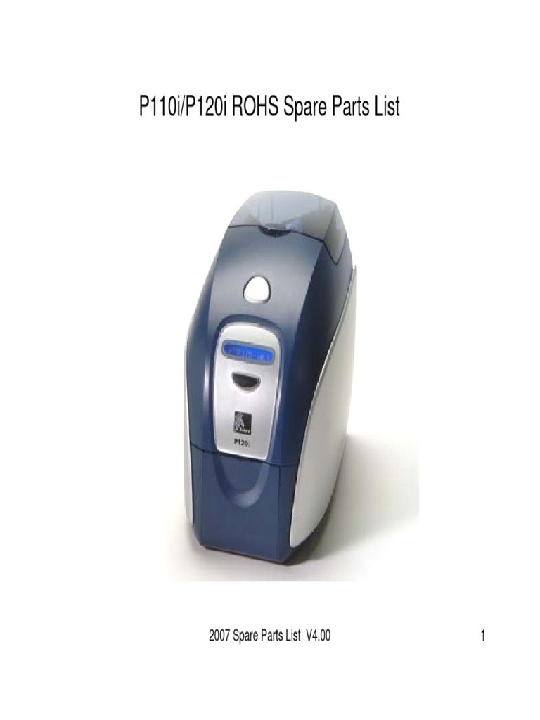 P110i-P120i Spare Parts List ROHS - v4 00 | PDF | Belt (Mechanical ...