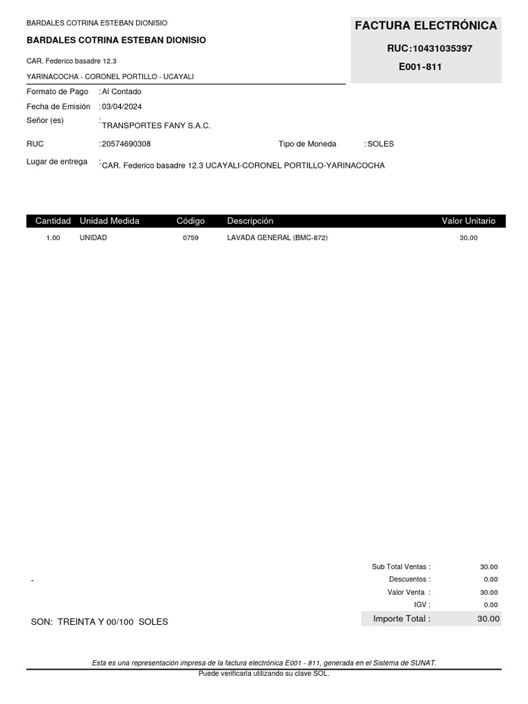 Factura-10431035397-E001-811 | PDF