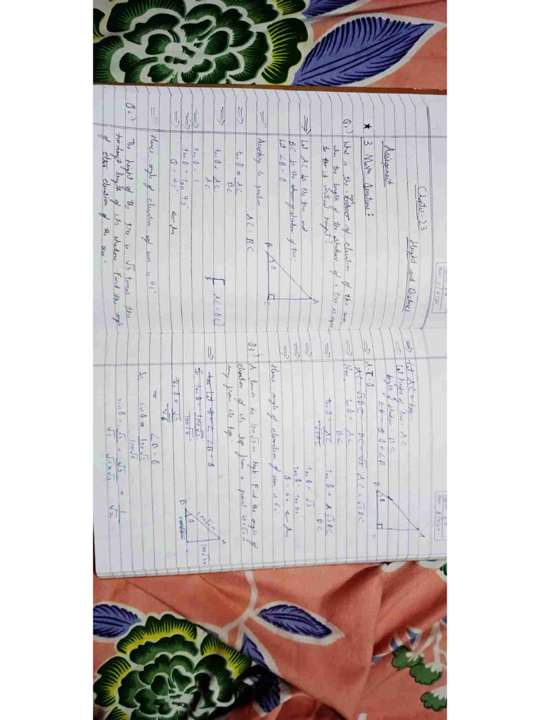 Saksham Sharma, Complete Height and Distance Assignment | PDF