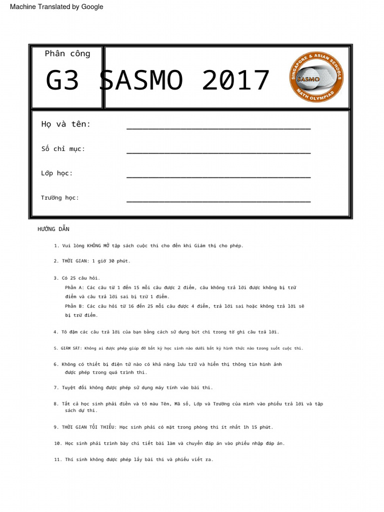 sasmo 2017 tiếng việt | PDF