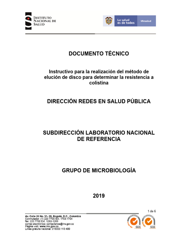 Instructivo_Metodo_Elucion_Colistina | PDF | Salmonela | Microbiología