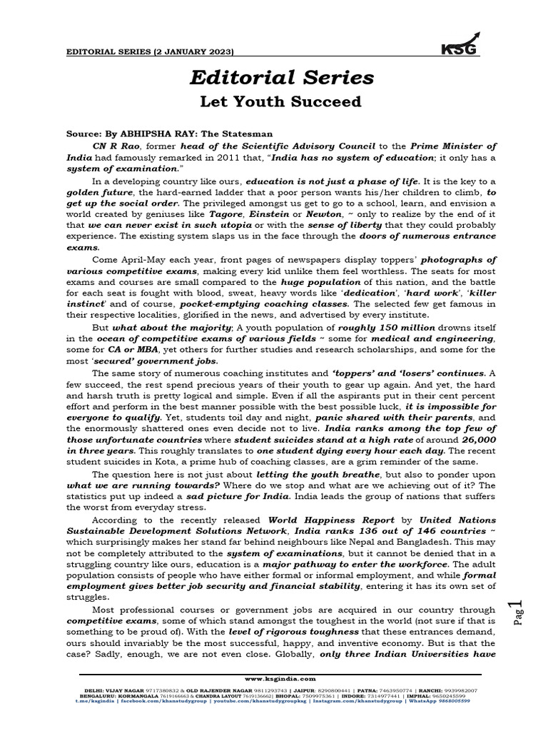 Editorials (Ma 2023) | PDF