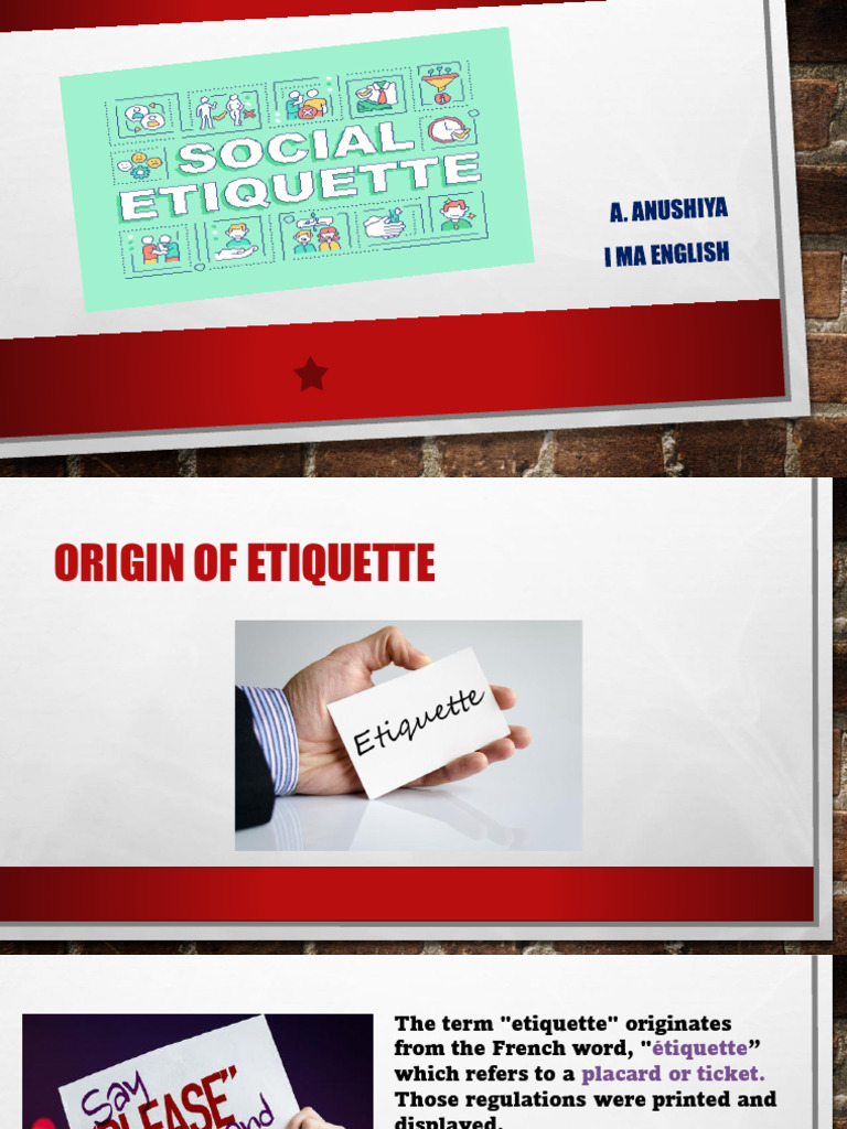 Social Etiquette | PDF