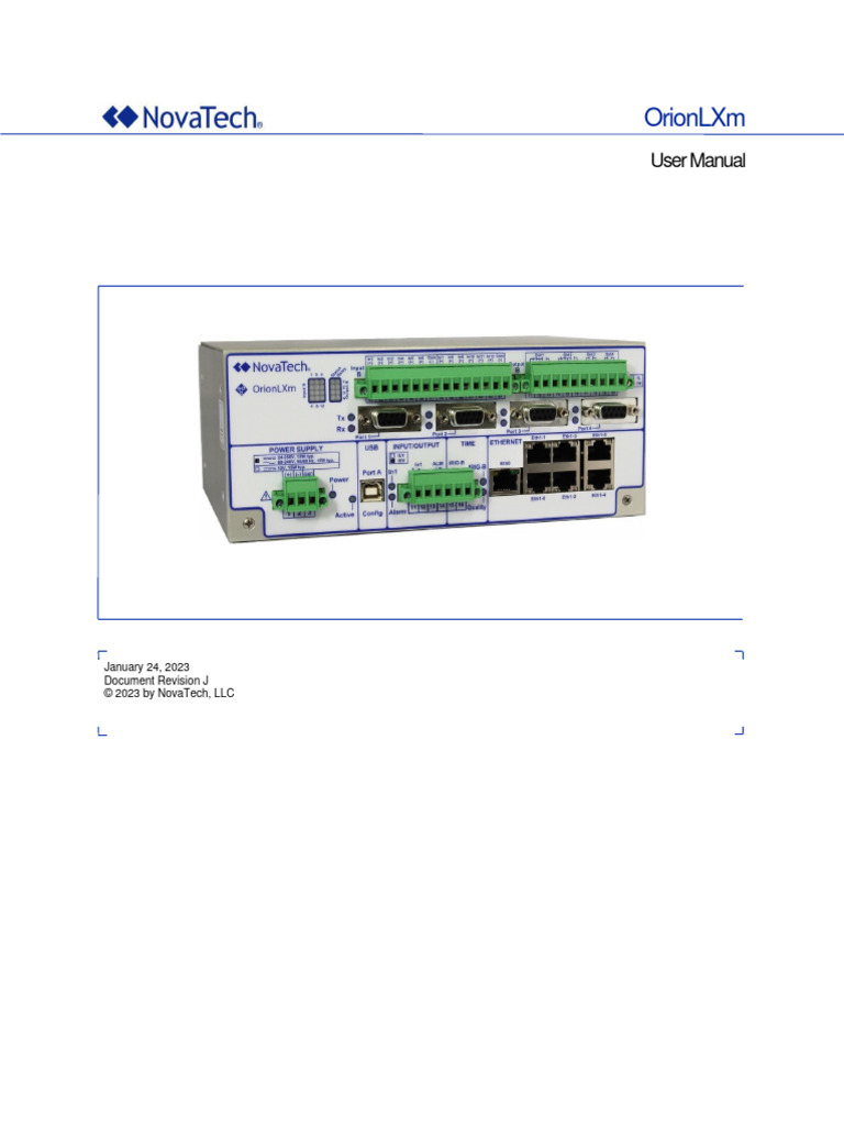 OrionLXm User Manual | PDF | Input/Output | Computer File