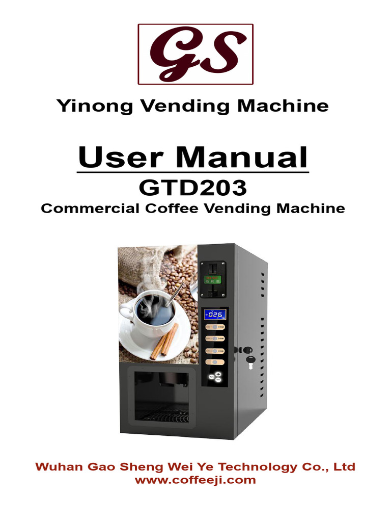 GTD203 Manual (2024-03-24 17 - 09 - 09) | PDF | Vending Machine | Water