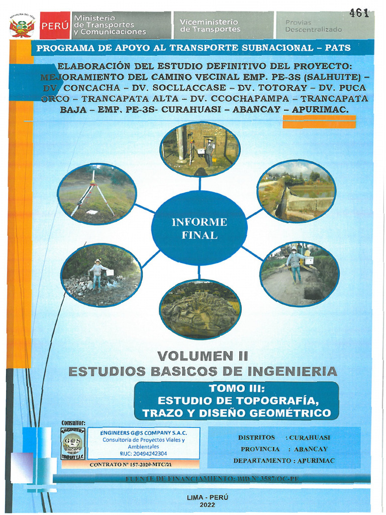 Est. de Top. Trazo y Diseño Geométrico - Sal | PDF