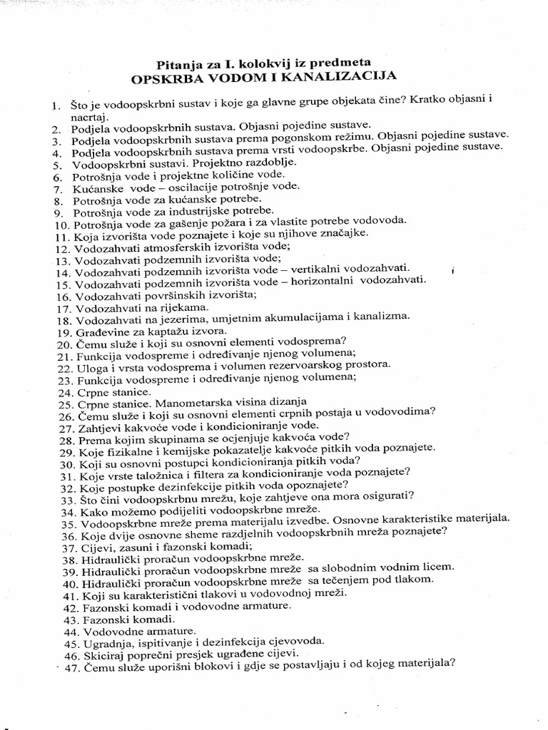 Ovik - Pitanja Za 1. Kolokvij | PDF