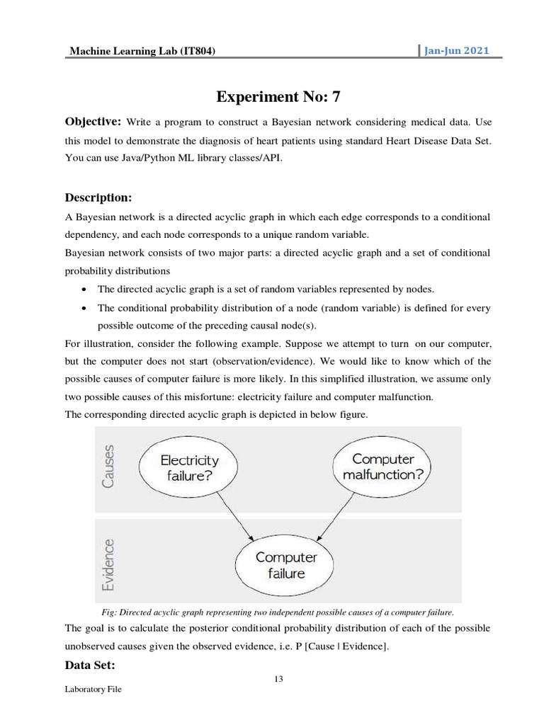 ML Lab Experiments (1) - Pages-4 | PDF | Bayesian Network | Applied Mathematics