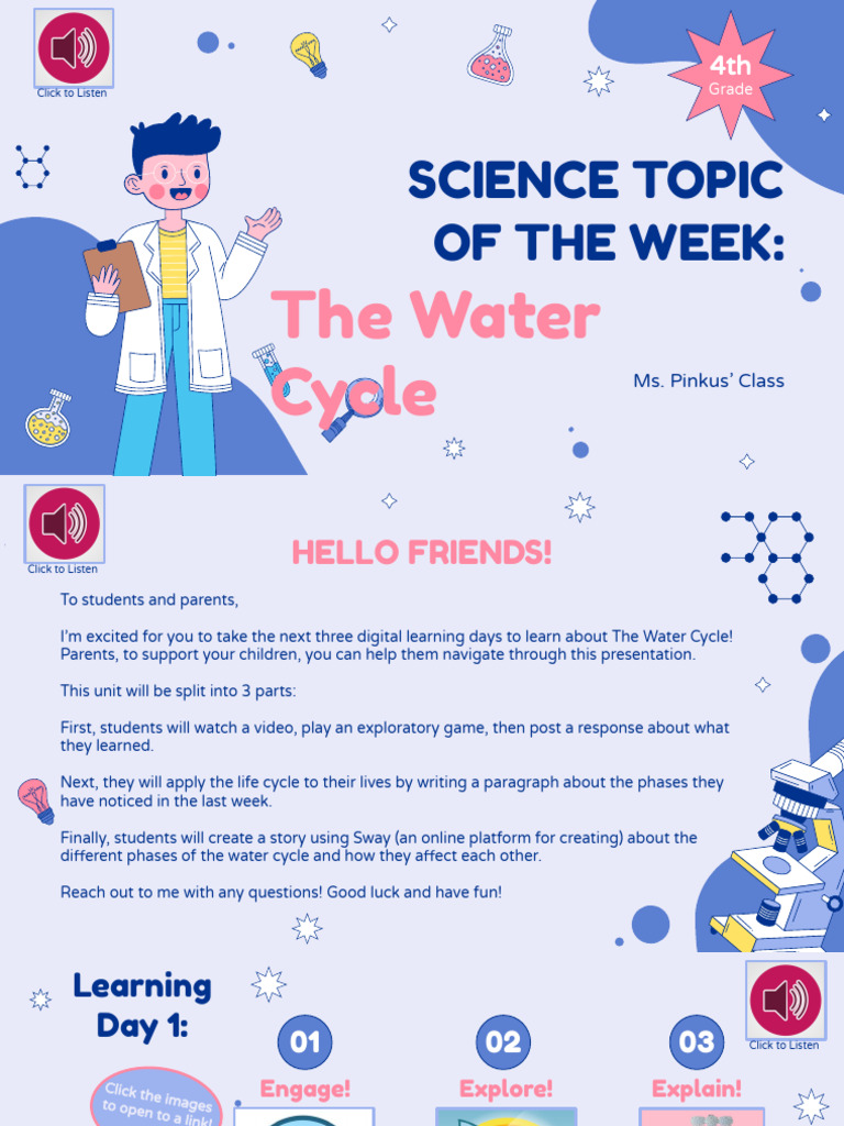 Julia Pinkus Digital Learning The Water Cycle 1 | PDF | Language Arts ...