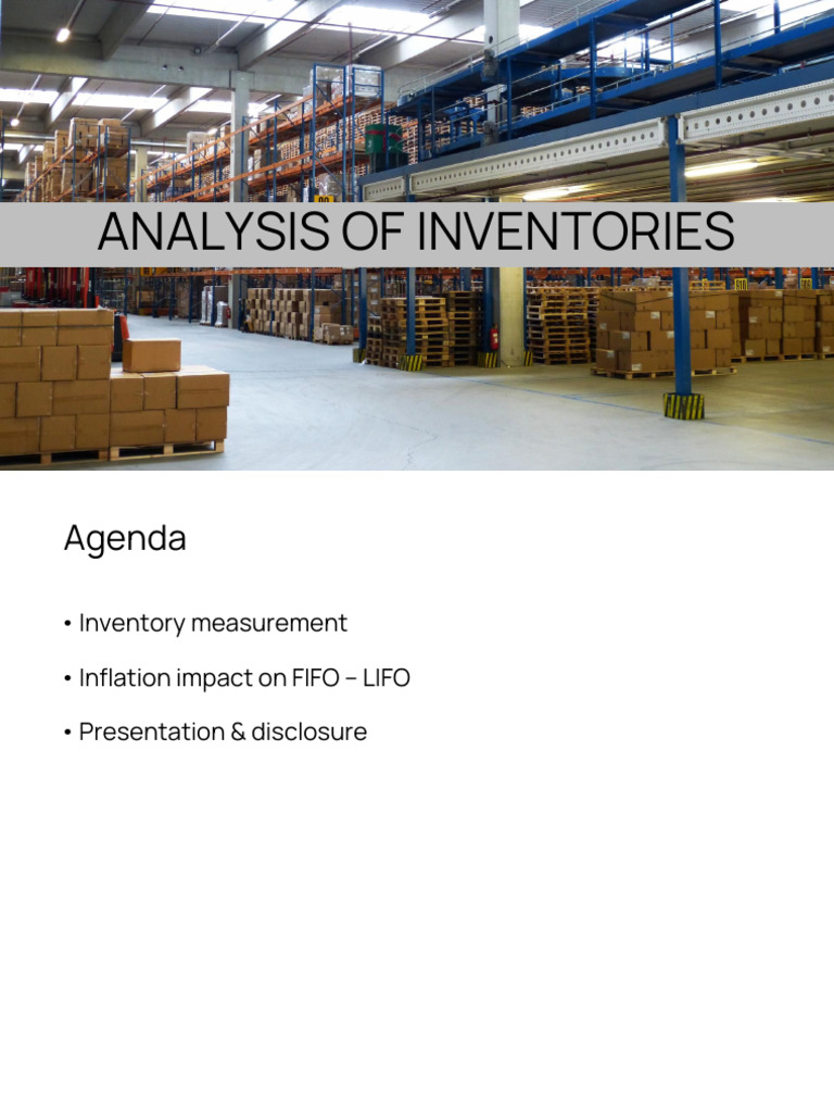 FTU - Inventory Analysis | PDF | Inventory | Economies