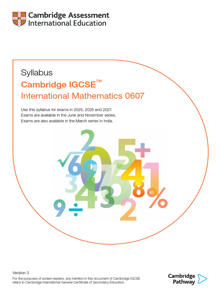 2025 2027 Syllabus | PDF | Mathematics