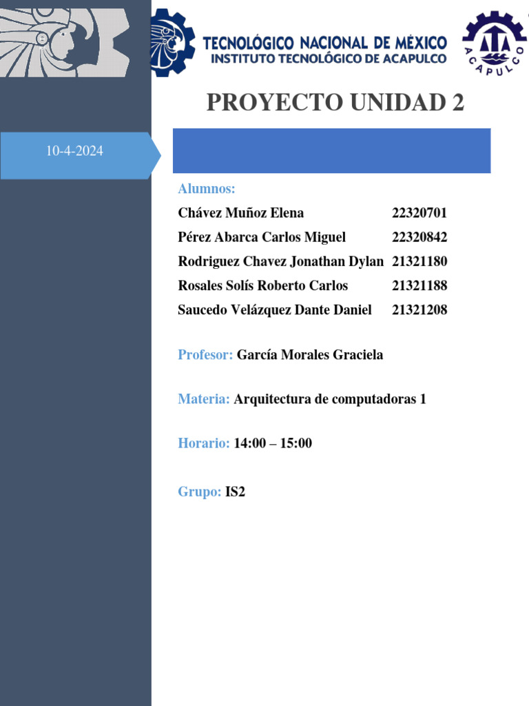 Proyecto Unidad 2 - Equipo 2 | PDF | Programación de computadoras | Ingeniería Informática
