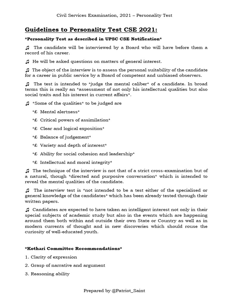 Small Guide To Personality Test | PDF | Business | Finance & Money ...