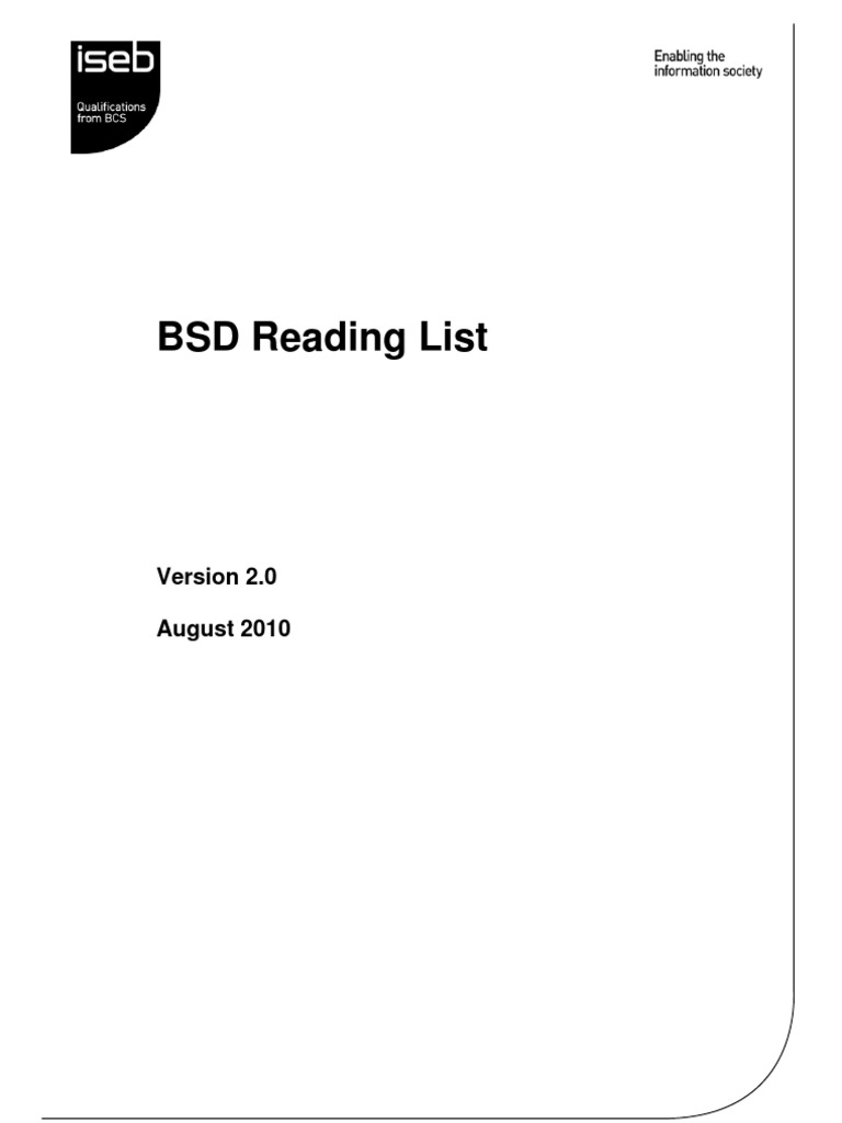 BSC ISEB Business Analysis Reading List | PDF | Software Development ...