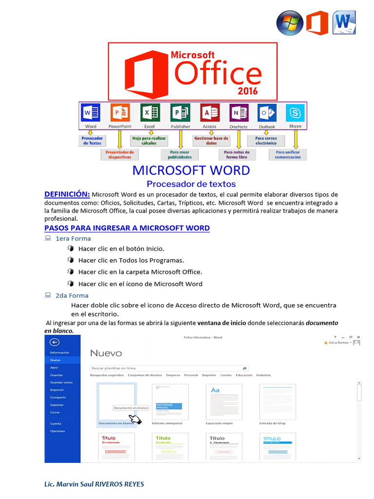 GUIA WORD BÁSICO 01 | PDF | Ventana (informática) | Microsoft Word