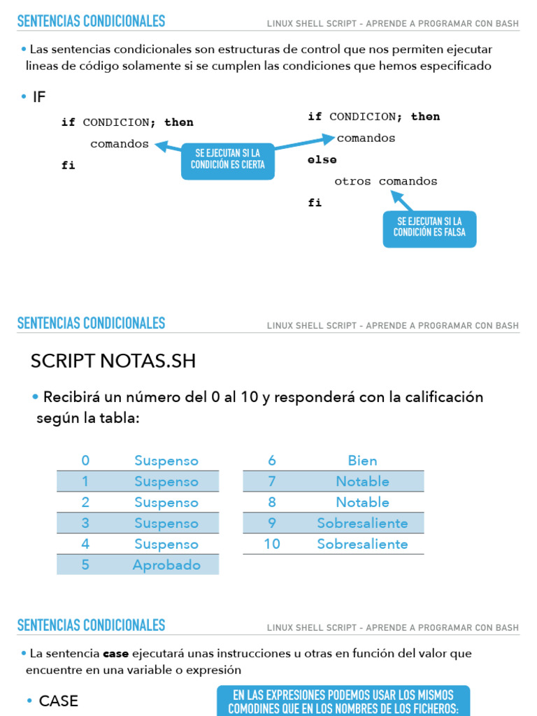 Condicionales en Scripts de Bash | PDF | Lenguaje de programación ...
