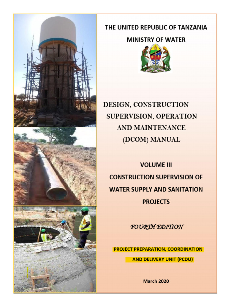 sw1640159220-27. Design, Construction Supervision, O&M of Water Projects Manual Vol. III | PDF ...