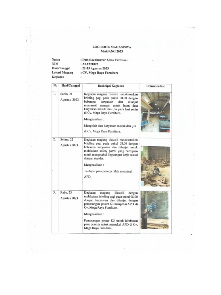 Logbook Minggu 5 Pdf