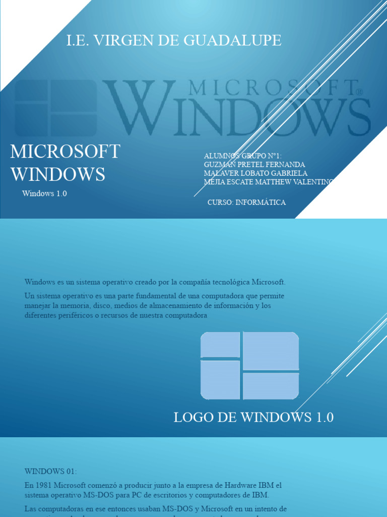 Evolución de Windows-1 | PDF | Tecnologías de la información | Hardware de la computadora