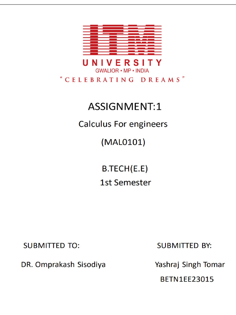 Math Assignment 4 Solutions | PDF