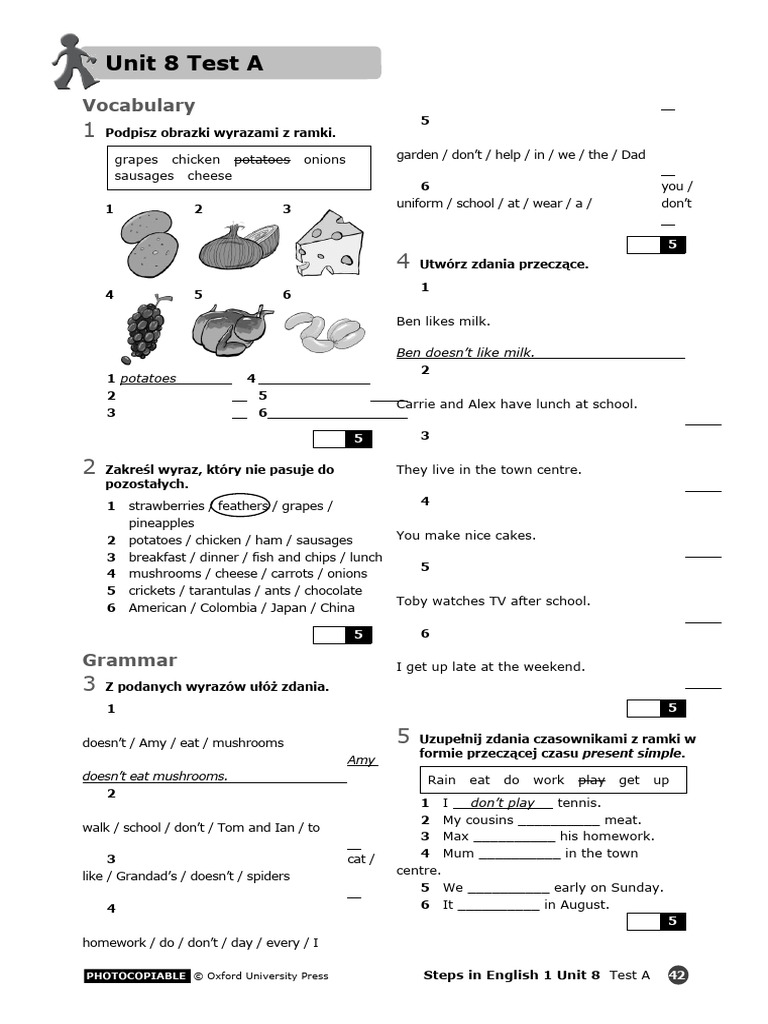Steps in English 1 Unit 8n | PDF | Foods | Fruit