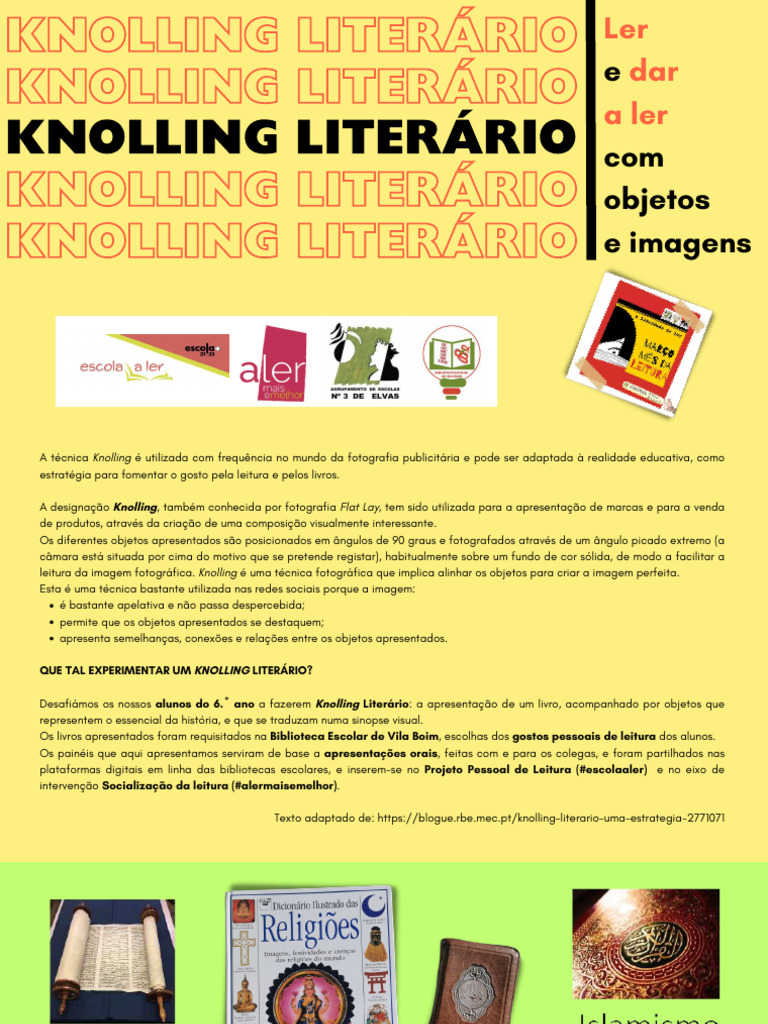 Knolling Literário 6.ºA 2023-2024 | PDF | Imagem