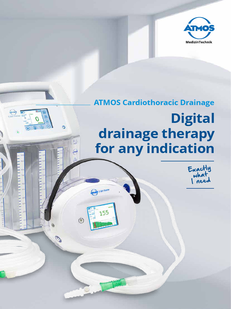 ATMOS Cardiothoracic Drainage Systems | PDF | Cardiothoracic Surgery ...