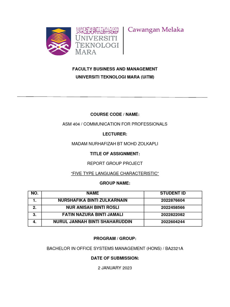 Group Assignment Asm404 | PDF | Semantics | Syntax