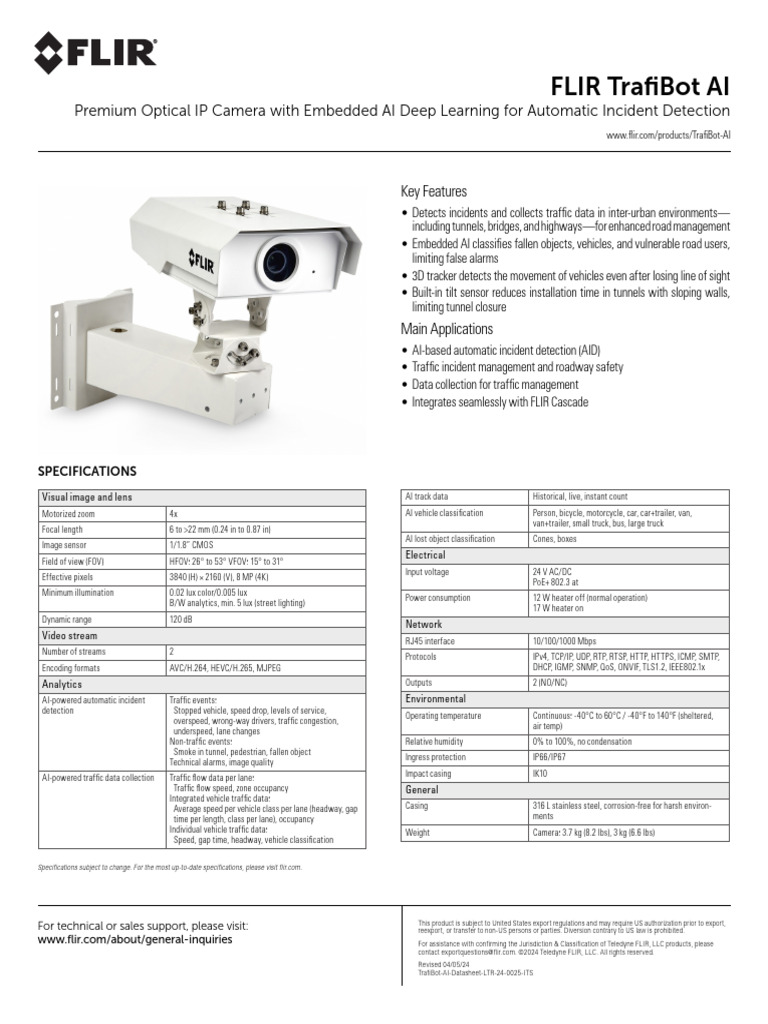 TrafiBot-AI-Datasheet_en-USt | PDF | Traffic | Internet Protocols