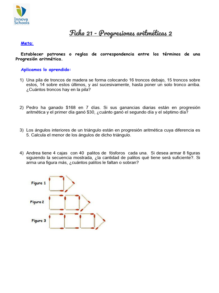 Ficha_Progresiones_aritmticas_2 | PDF