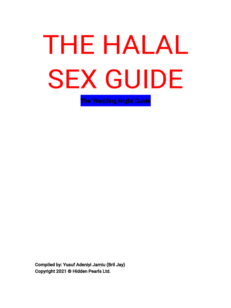 Halal Sex And Wedding Night Guide Bril Jay Pdf Intimate