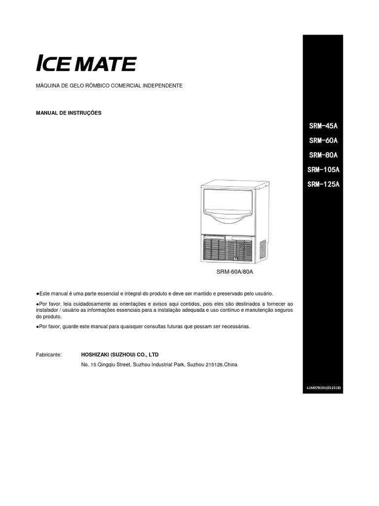 HOS - Im Manual Operacional SRM-45A, 60A, 80A, 105A, 125A (PT) L1M078101 2018.01.15 | PDF ...