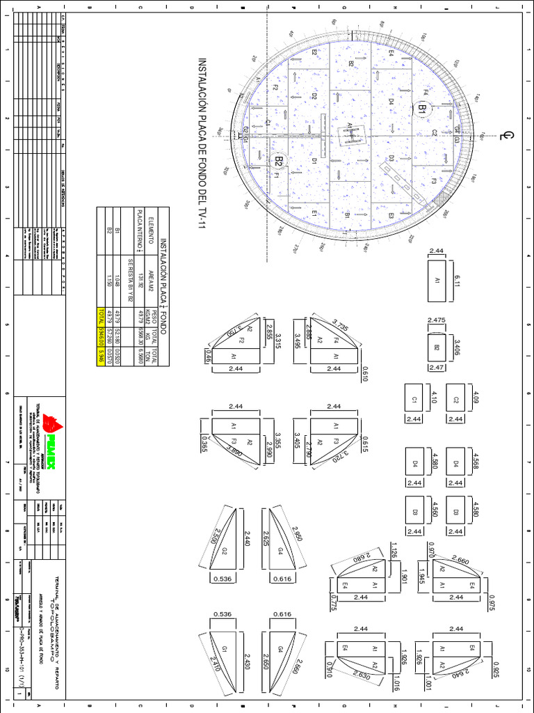 D-PRO-353-H-101 (1-1) PLANO ARREGLO Y ARMADO DE PLACA DE FONDO 1-4 | PDF | Ajedrez