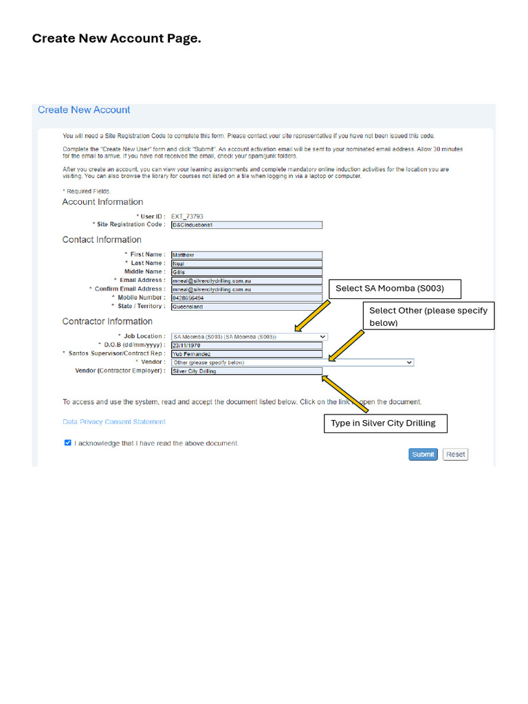 Santos - Create New Account Page (1) | PDF