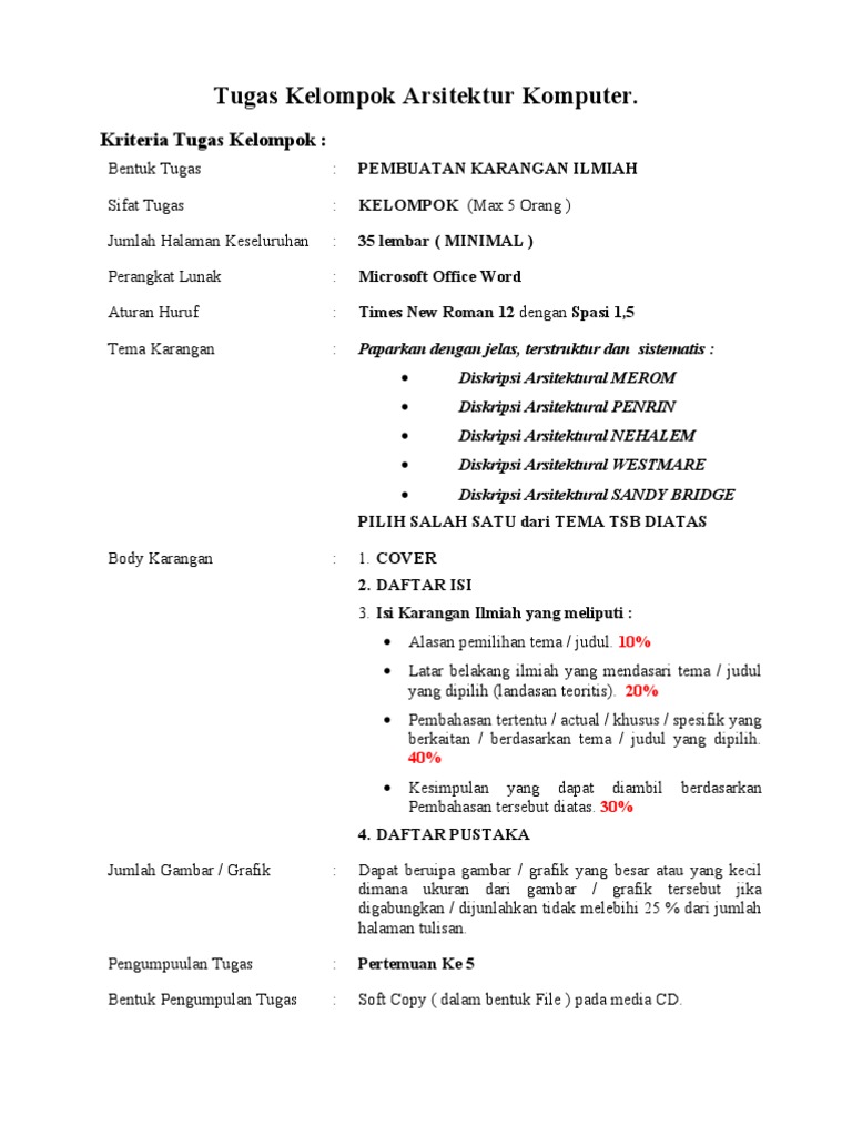 Rincian - Tugas Kelompok ARSKOM | PDF