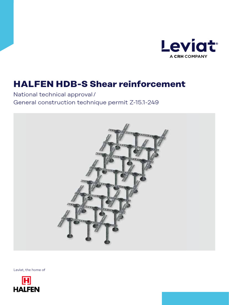 HALFEN HDB-S Shear Reinforcement Approval | PDF | Concrete | Beam ...