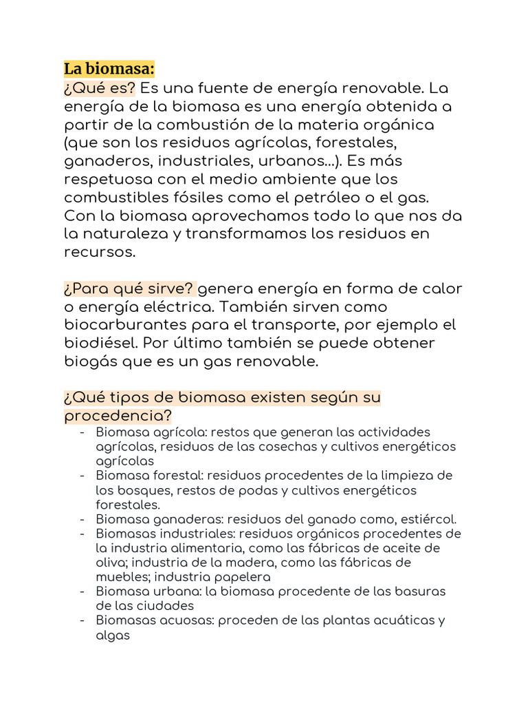 La Biomasa | PDF | Biomasa | Naturaleza