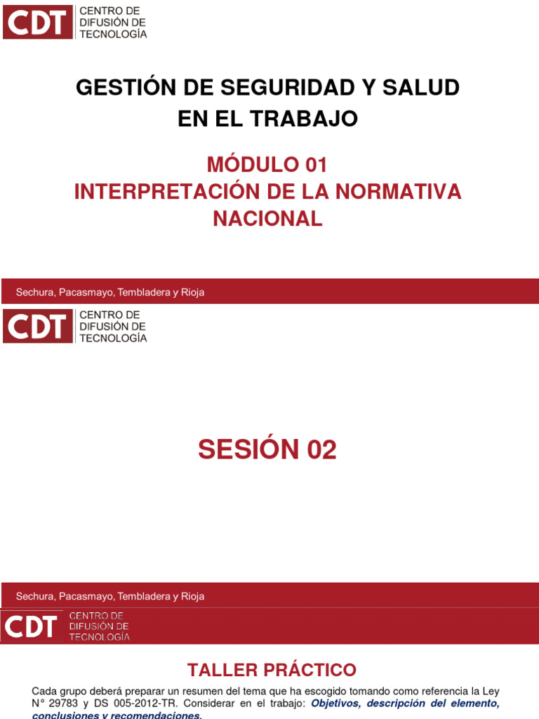 Programa CDT_Gestión de SST_S02 | PDF