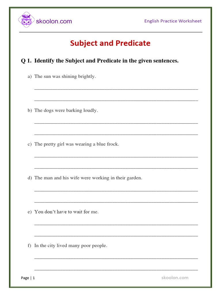 G4 English Subject and Predicate 2 | PDF | Syntax | Grammar