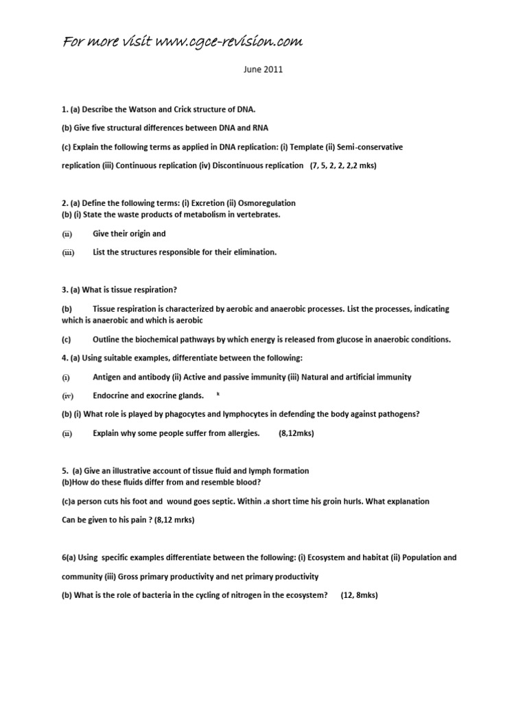 Al Biology 2011 p2 | PDF | Dominance (Genetics) | Genotype