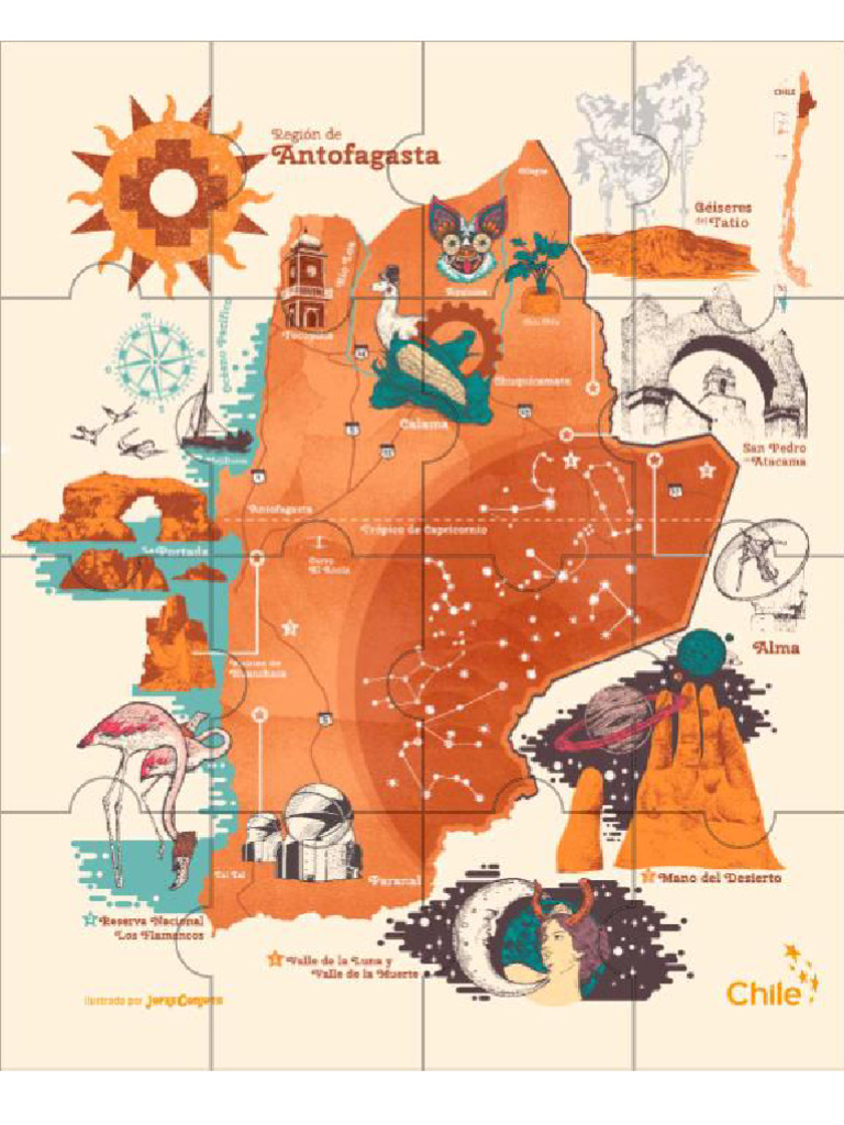 Puzzles Regiones de Chile | PDF