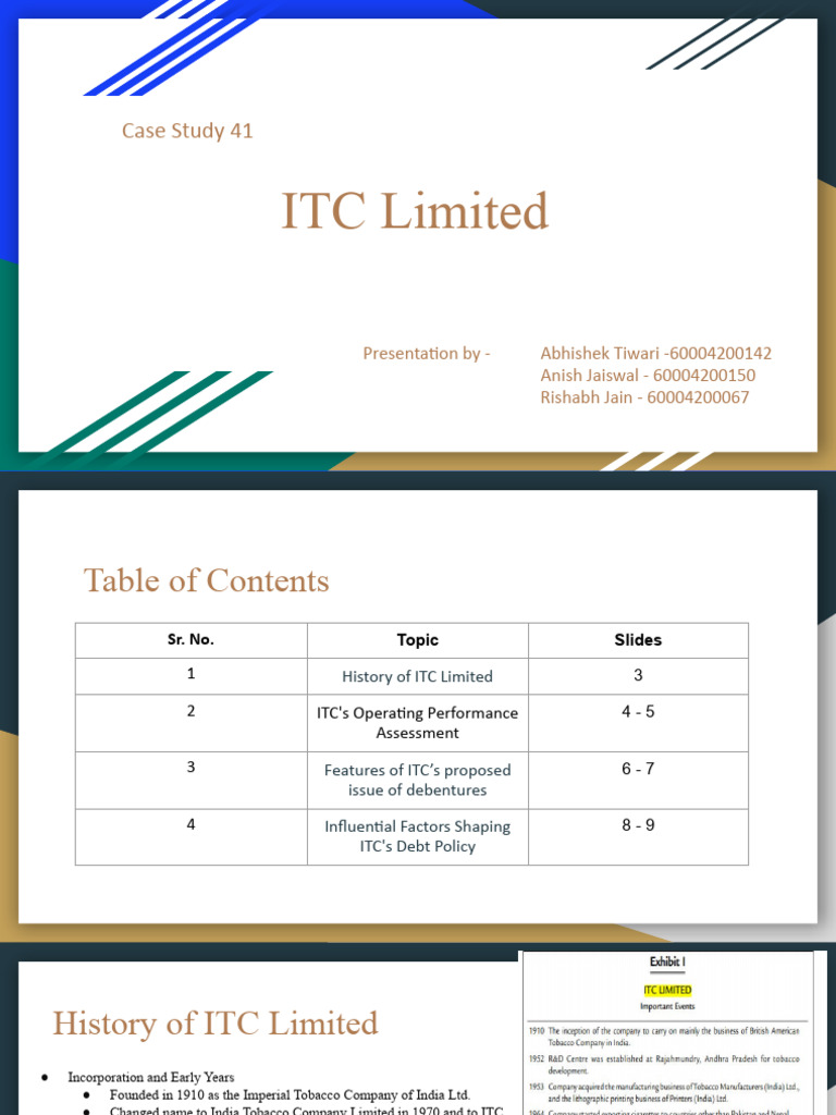 ITC Limited: Case Study 41 | PDF | Bonds (Finance) | Debenture